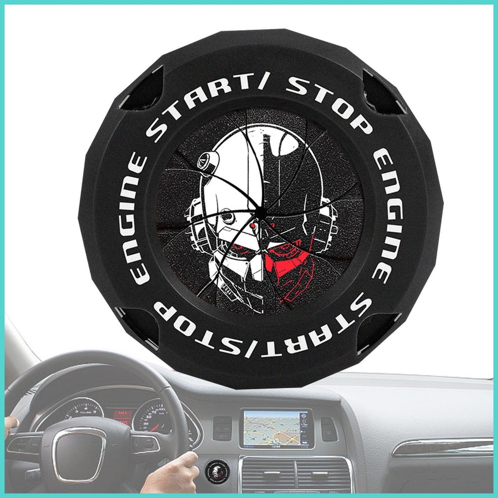 Car Engine Button Cover Rotary Push Start Button Cover Motorcycle ...