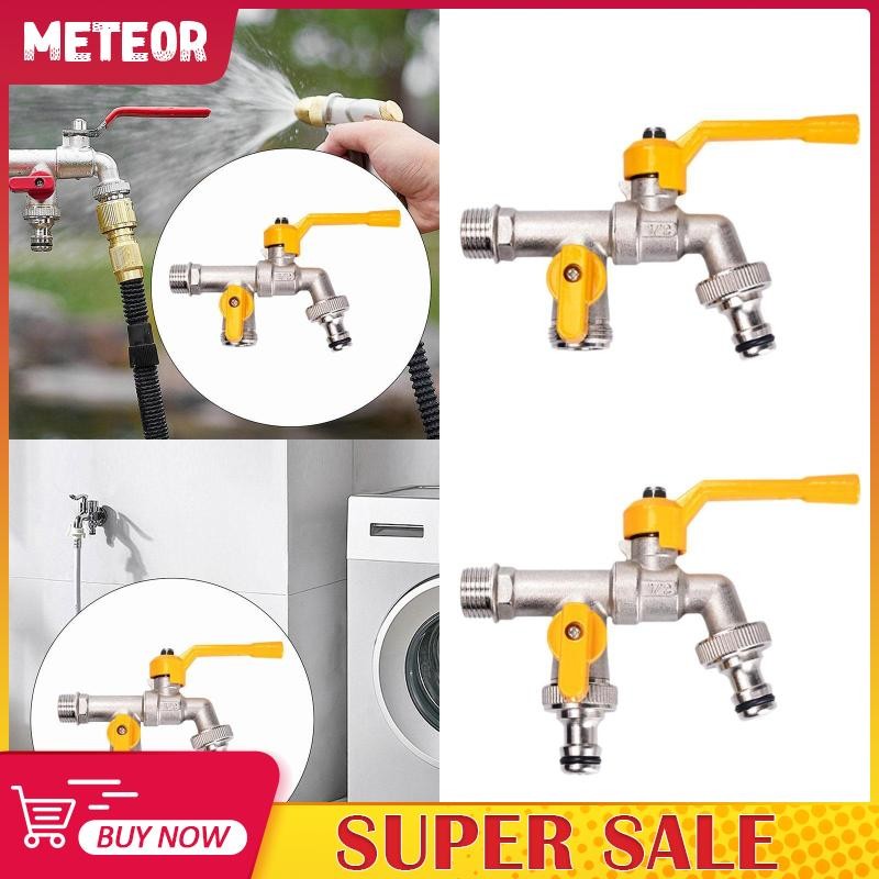 [meteorMY] Garden Hose Faucet Double Outlet Professional Simple to Use ...