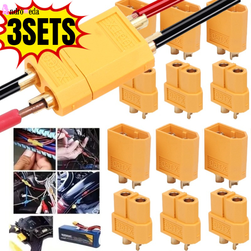 XT60 for RC Lipo Battery Waterproof Electrical Connector Wire Cab Male ...
