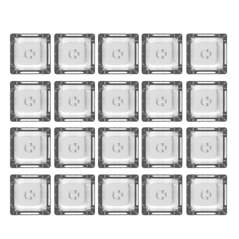TEN 20Pcs Transparent Blank Keycap Set 1U 1X XDA Profile Crystal ...
