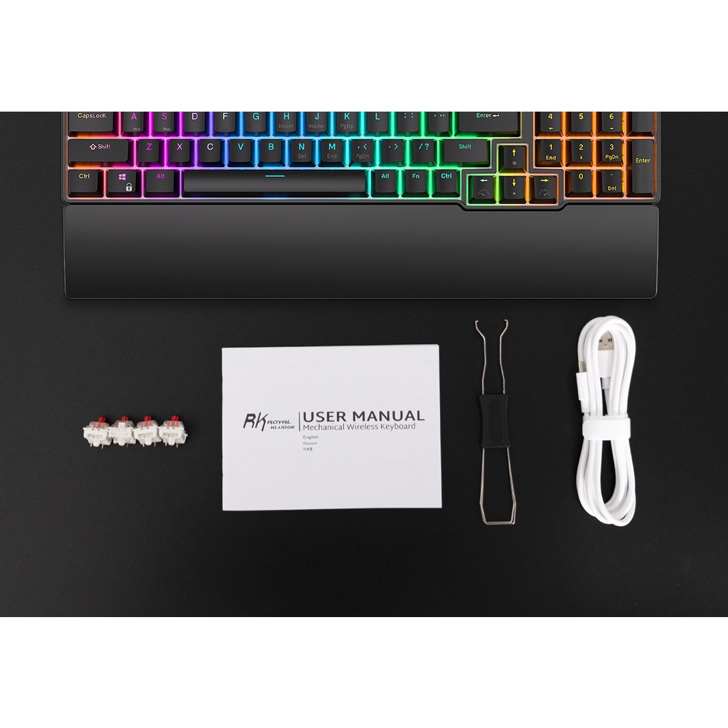 Royal Kludge RK96 Wireless Bluetooth Mechanical Three mode RGB Hotswap ...
