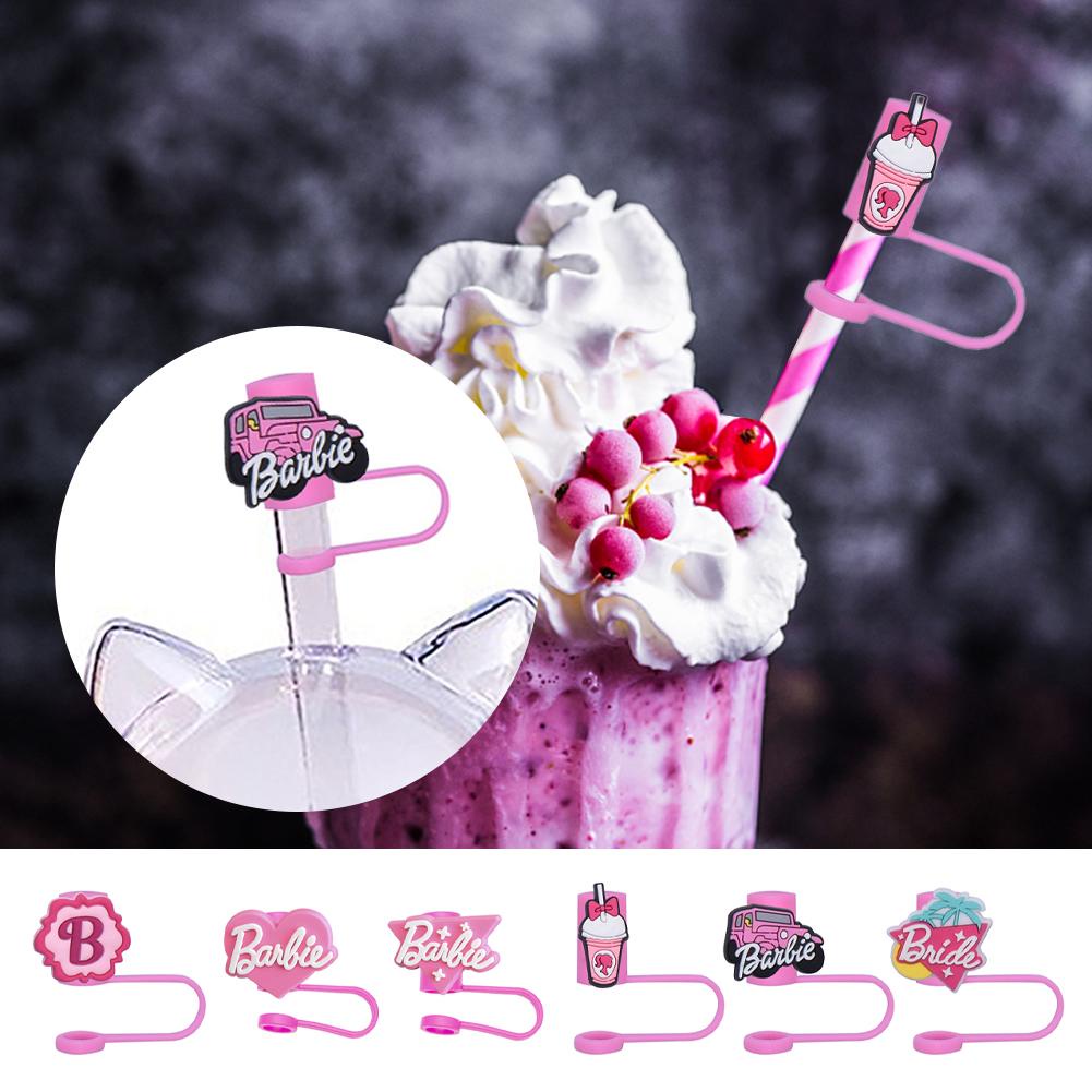 Barbie Straw Cap Silicone Cute Fashion Straw Hat Dust Plug Straw ...