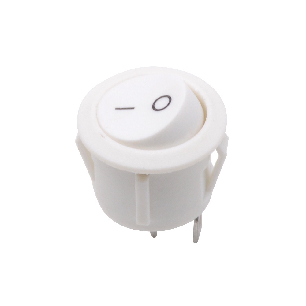 10Pcs On Off Snap SPST Round Boat Rocker Switch AC 6A 10A 250V 2Pin ...