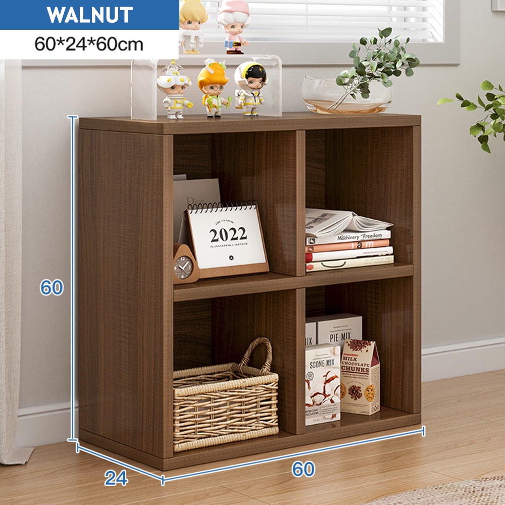 Encora Cube Bookshelf Book Storage Cabinet Almari Kotak Wood Shelf Rak ...