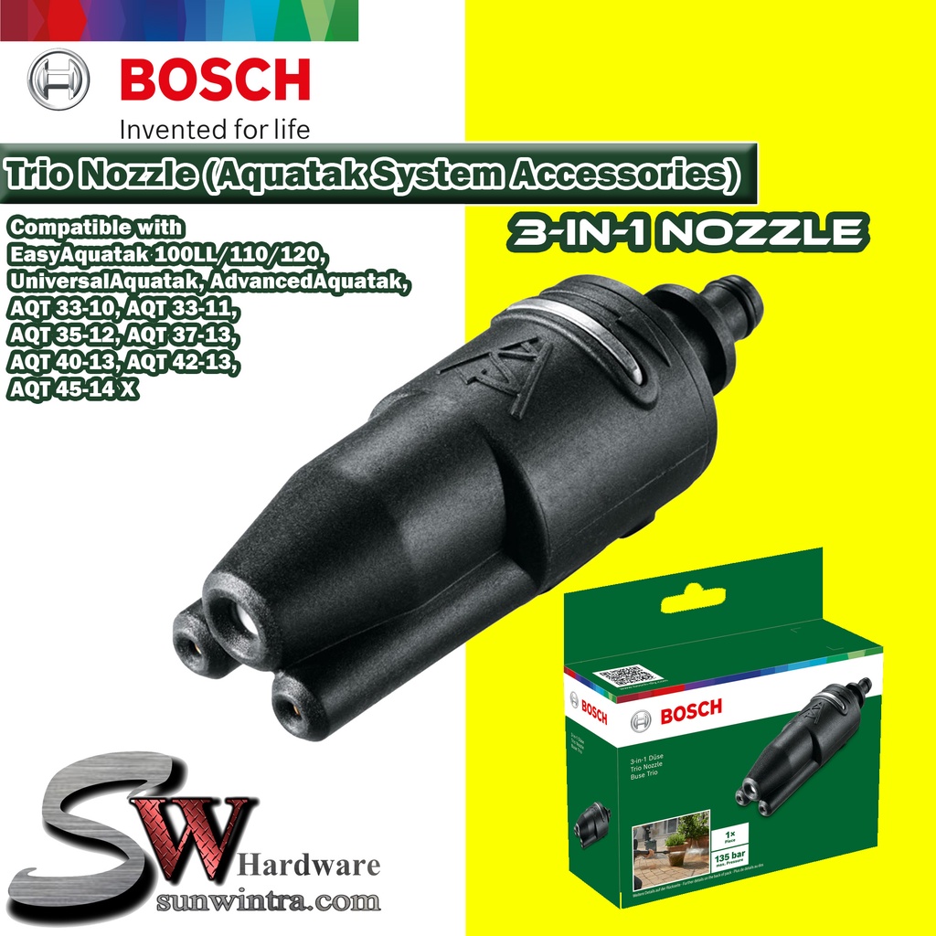 Bosch 3-In-1 Trio Nozzle for Bosch Aquatak High Pressure Washer ...