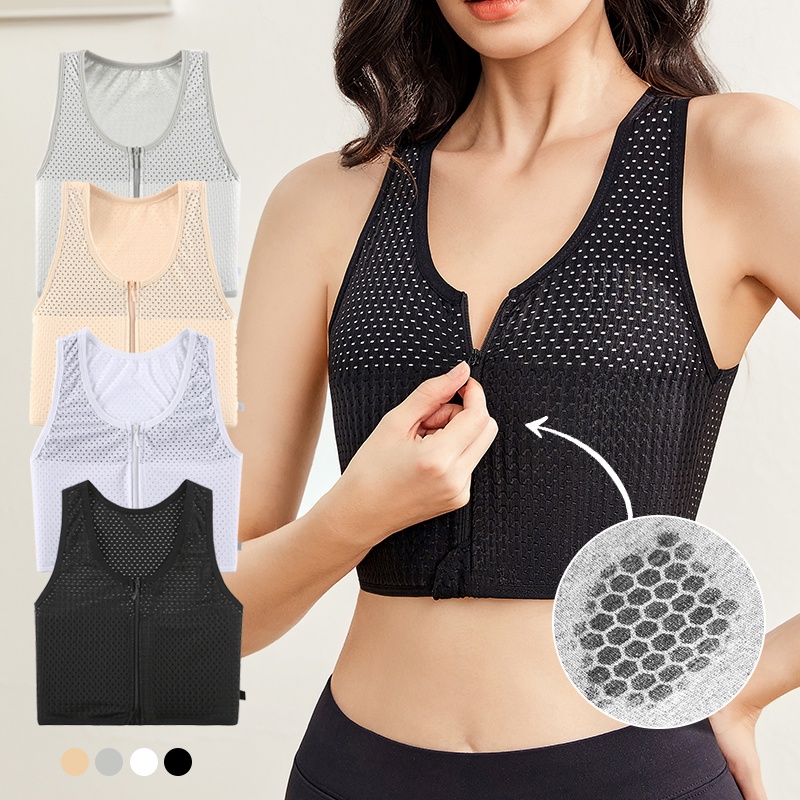Bandage Front Zipper Chest Binder Baju Melayu Budak Breathable Breast