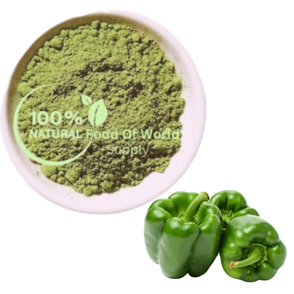 Green Bell Pepper Powder Organic Green Paprika Powder Serbuk Paprika ...