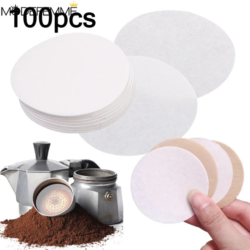 Unbleached Coffee Filter Paper / 100Pcs Round Coffee Filter Paper ...