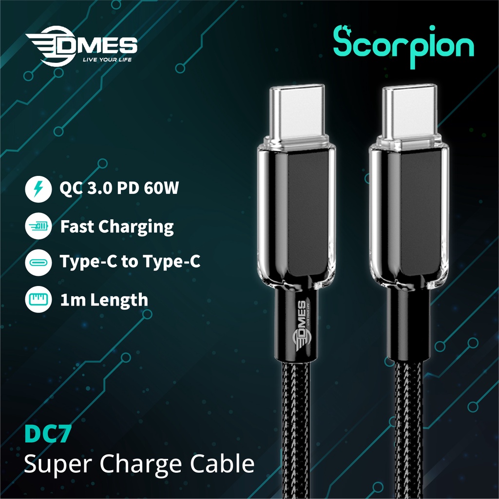 DMES DC7 Type-C to Type-C Fast Charging Cable | Shopee Malaysia
