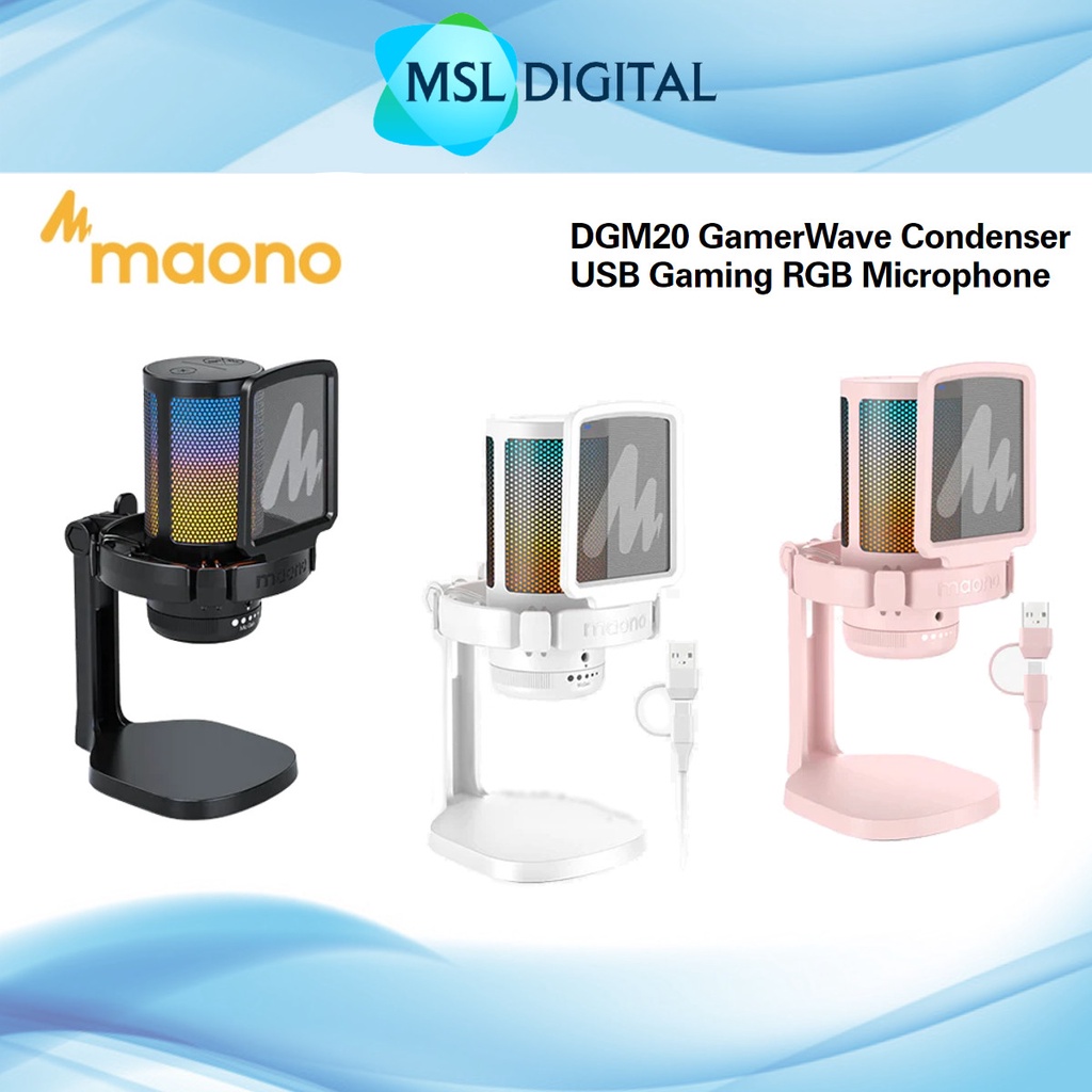 Maono DGM20 GamerWave Condenser USB Gaming RGB Microphone | Shopee Malaysia