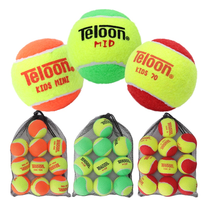 10Pcs Tennis Balls for Kids Teloon Stage 1/2/3 Red Orange Green for ...