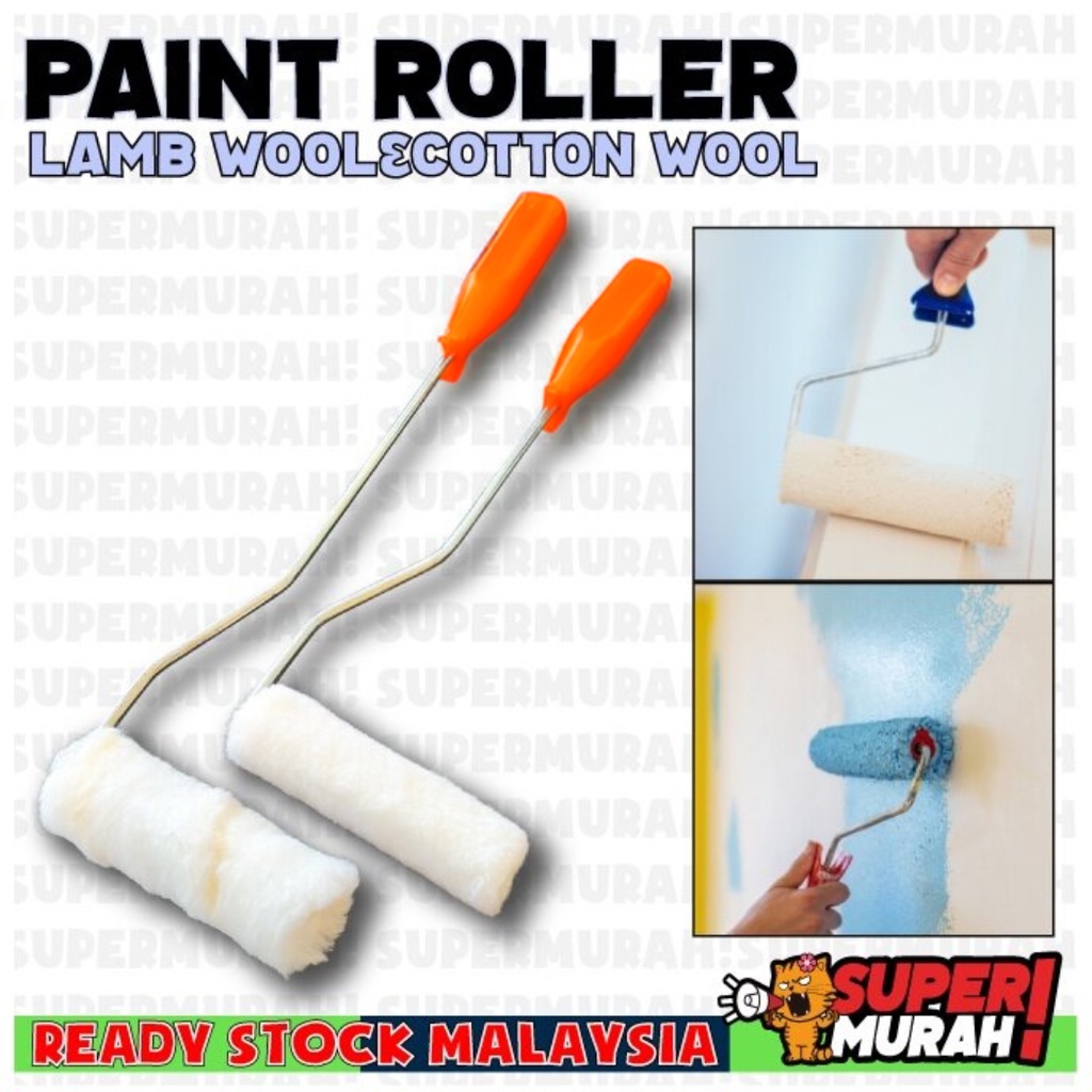 4" High Quality Paint Roller Mengecat Berus Cat Minyak Refill 1pcs ...