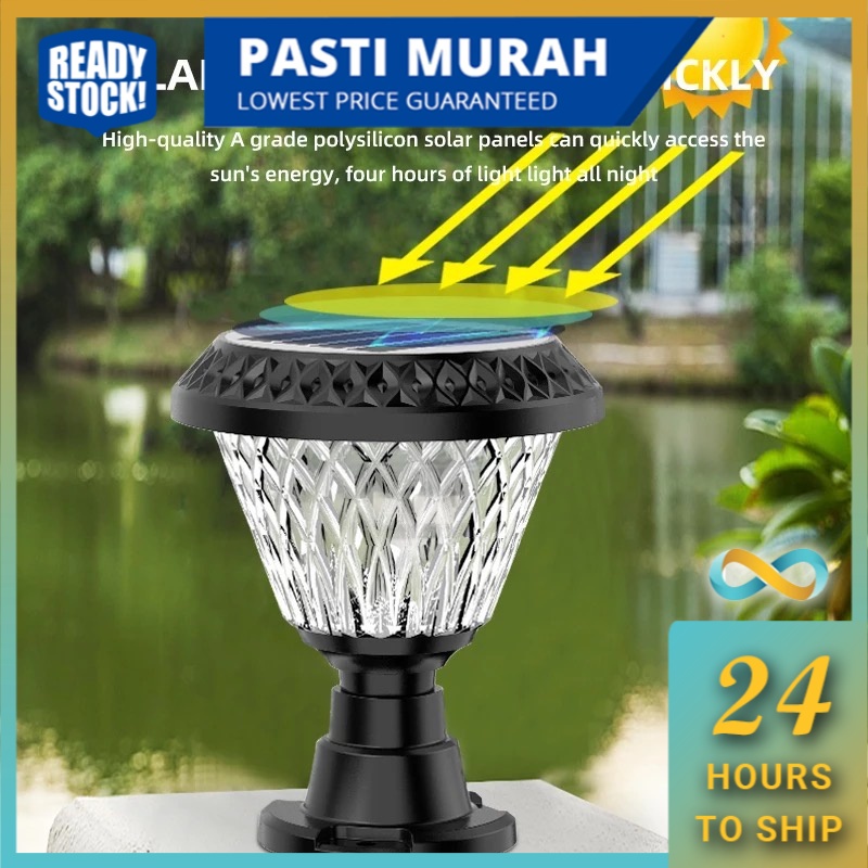 Modern Solar Ultra Bright Wall Stand Light Lawn Led Light Lamp Pelita ...