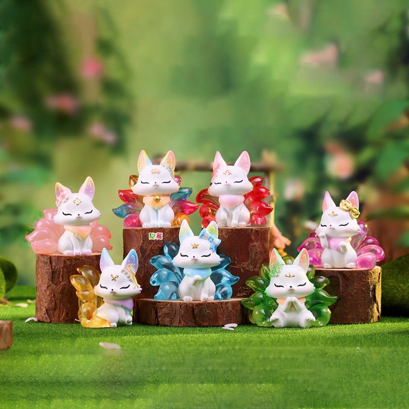 Second generation Shanhai nine-tailed fox blind box handle cartoon cute ...