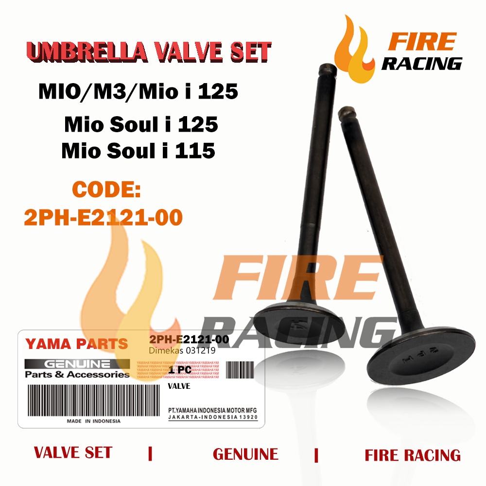 Genuine Valve SET Umbrella MIO/M3/Mio I 125 / Mio Soul I 125 / Mio Soul ...