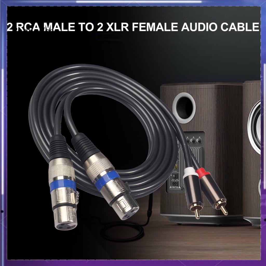 PhoneUse Professional 15m Dual RCA Male to Dual XLR Female Audio Signal ...