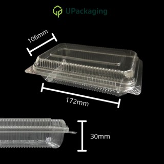 [50 Pcs] CH-2-B Transparent Clamshell Container Plastic Locking Food ...