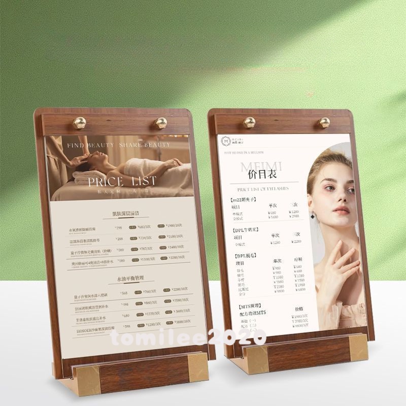 Acrylic Display Stand Wooden Ordering Card Table Card Table Card Table ...