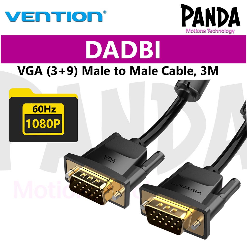 Vention VGA(3+9) Male to Male Cable, 3M (DADBI) | Shopee Malaysia
