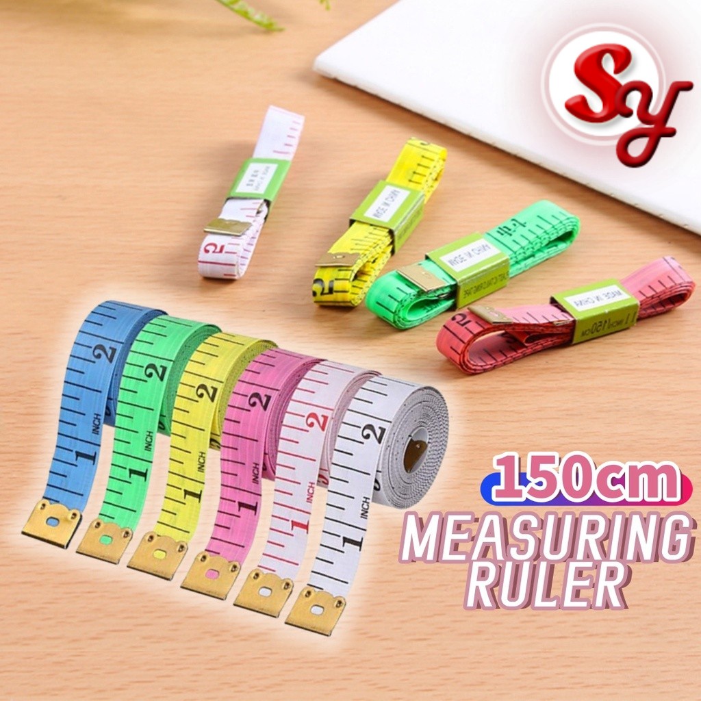 (1.5M) Dual Sided Body Measuring Ruler Tailor Meter Mini Small Soft ...