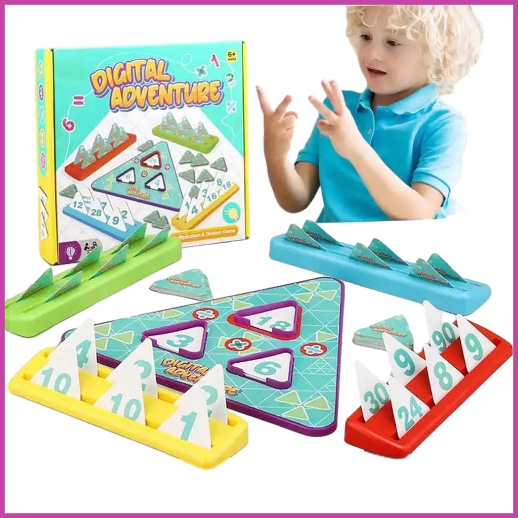 Division Math Board Math Table Board Game Number Card Game Set With ...