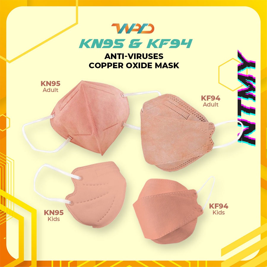 NTMY WPD KN95 KF94 Anti-Viruses Copper Oxide Anti Microbial 3D Reusable ...