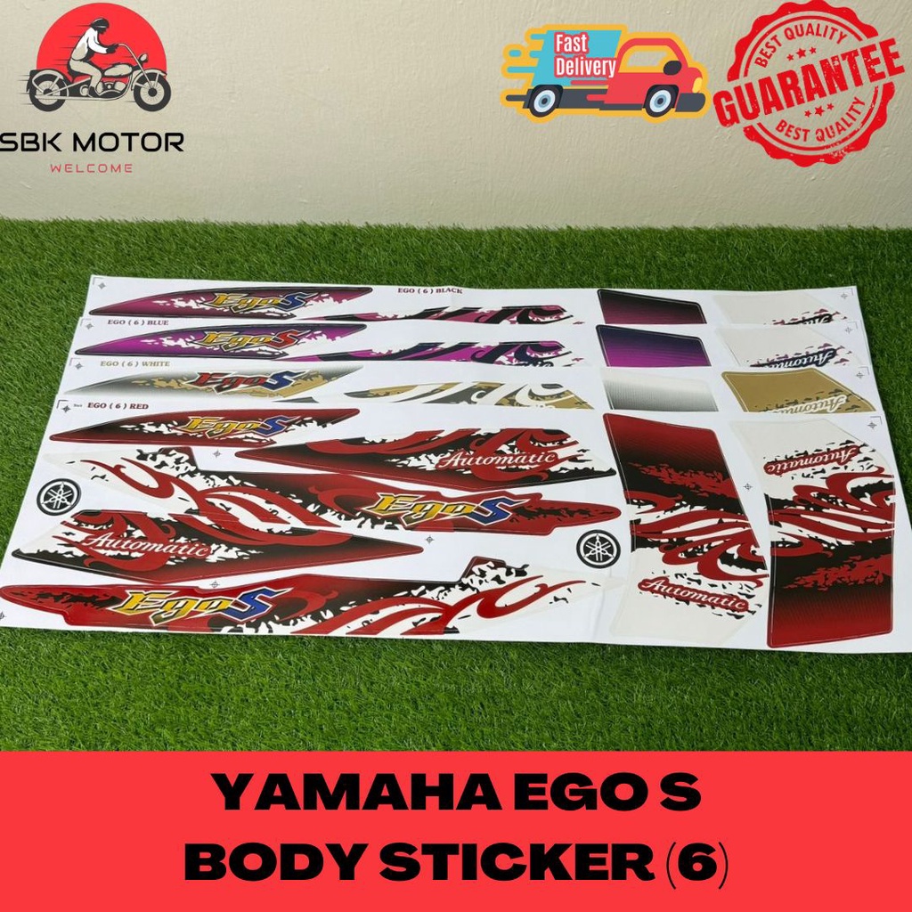 🔥【SBK MOTOR】Yamaha EGO / EGO S Body Sticker (6) | Stripe Decal Set ...