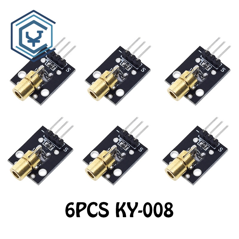 6PCS 6mm 5V 5mW Red Laser dot diode Copper head arduino DIY kit key-008 ...