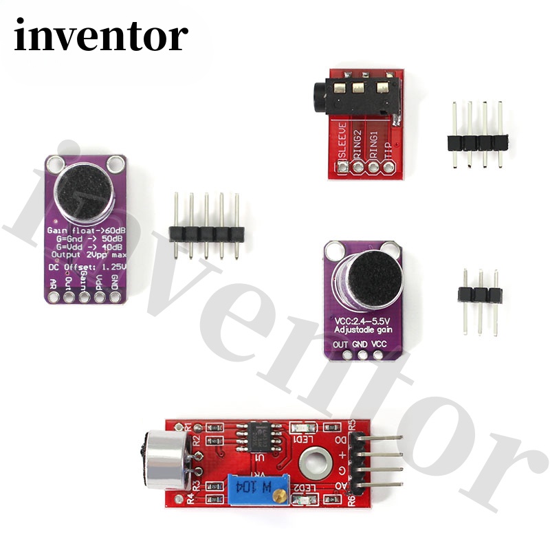 MAX9814 GY-MAX4466 KY-037 Electret Microphone Amplifier Sound sensor module 3.5mm Metal TRRS ...