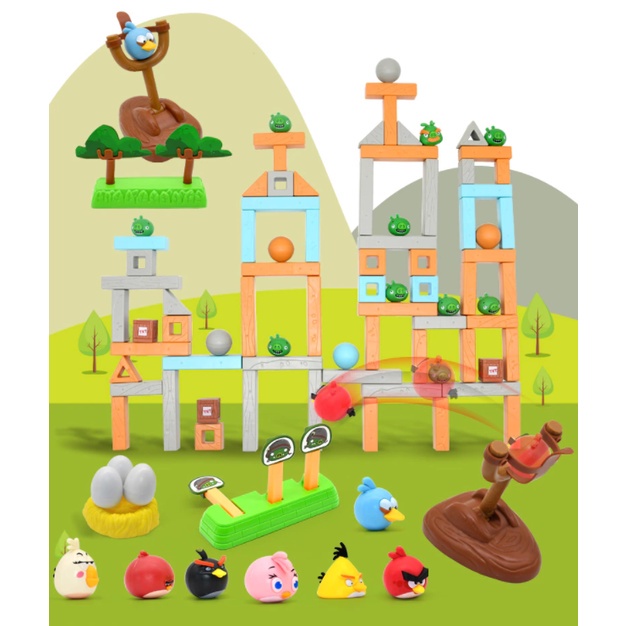 Angry Bird Figure Piggies Birds Toy Space Building Block Cute Holiday ...
