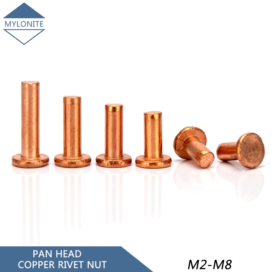 M1.5 M2 M2.5 M3 Copper Solid Rivets Fasteners Bolt Length 3mm-30mm ...