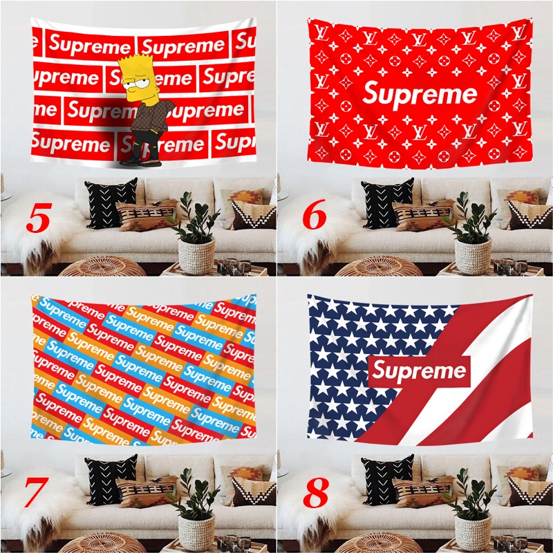 [Ptr] Supreme Wallpaper Wall Tapestry with Clips Polyester Tapestries ...