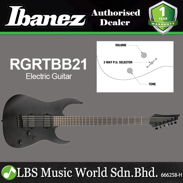 Ibanez RGRTBB21 Baritone Nyatoh Wing Body Electric Guitar with HH ...