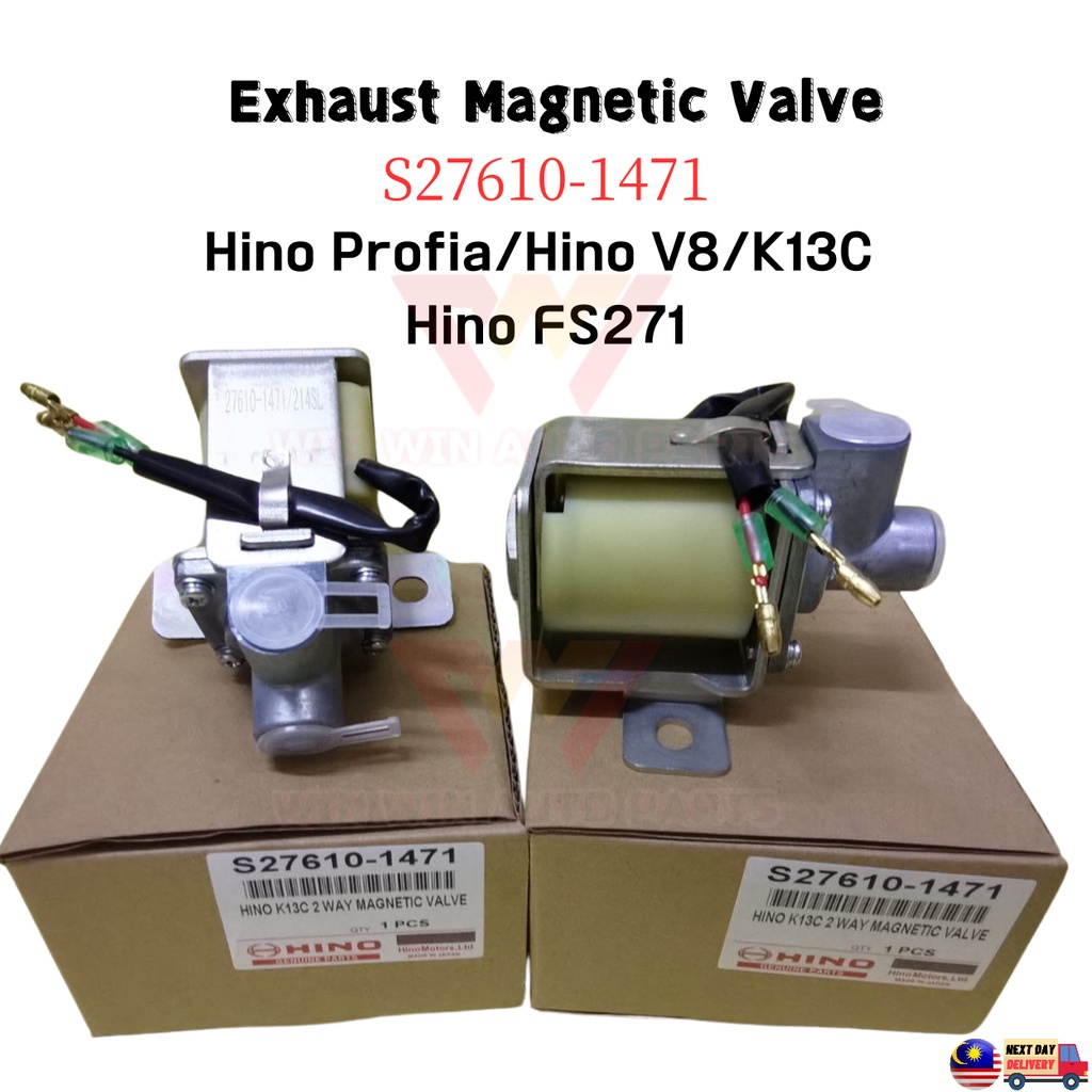 S2761-01471 Hino Profia, Hino King V8 K13C FS271 (Injap Magnet Ekzos) Exhaust Magnetic Valve 24V ...