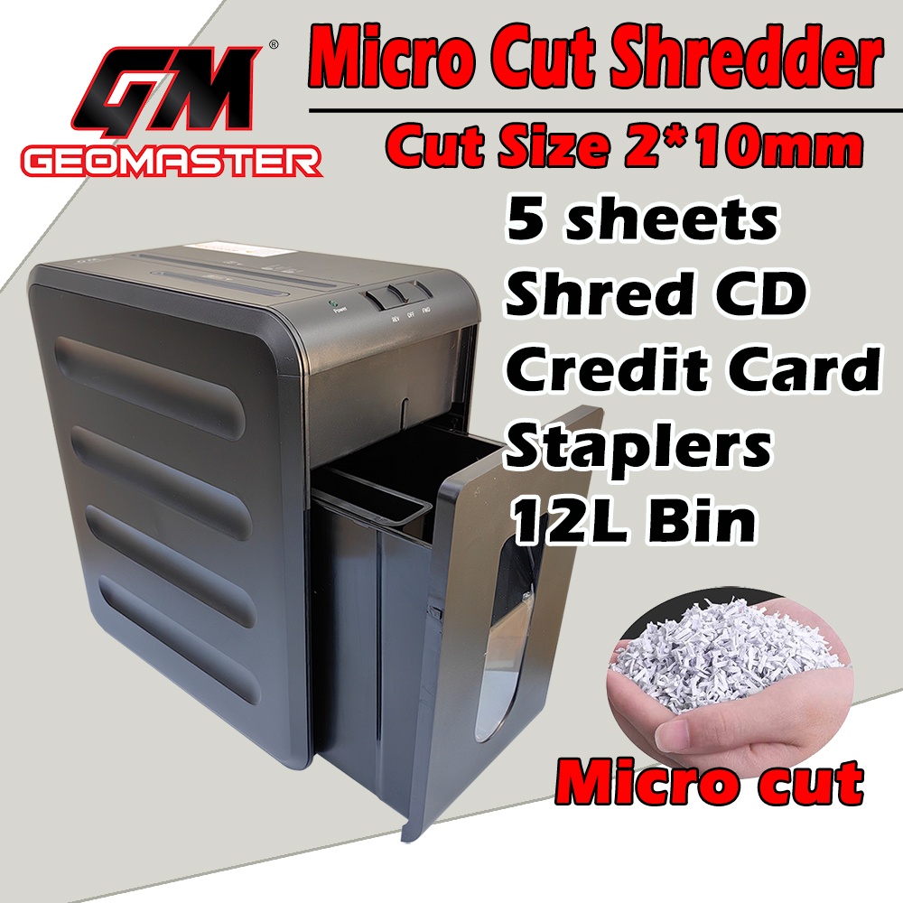 Geomaster Micro Cut Paper Shredder , Micro Cut Shredder Machine 2mm x ...