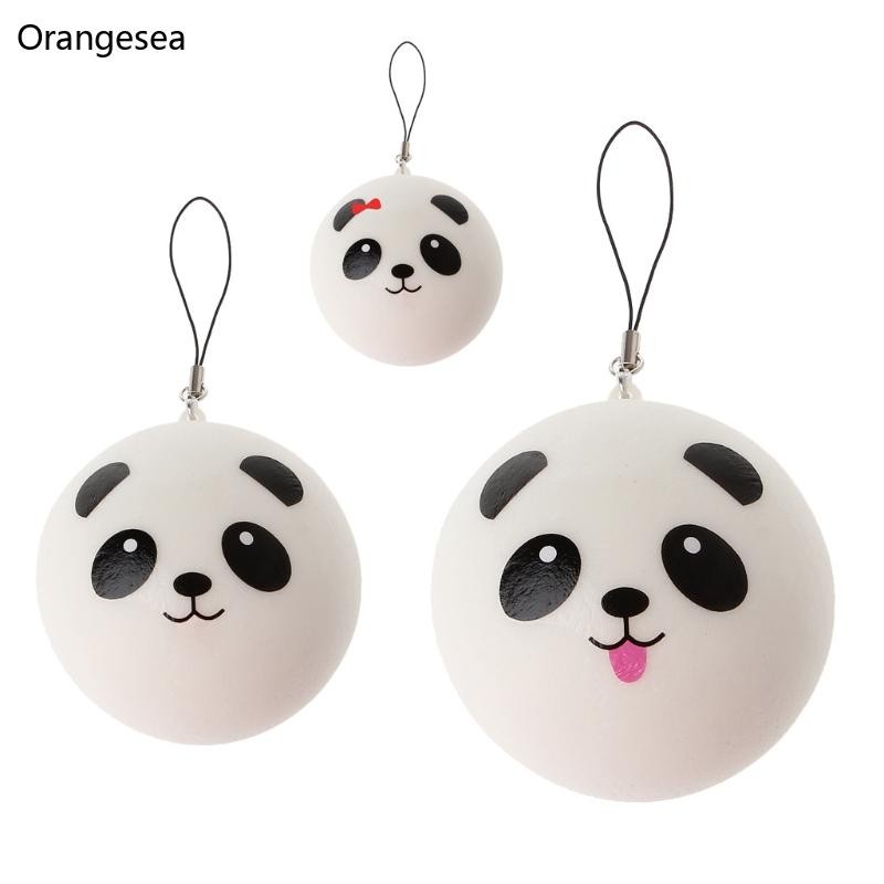 Orangesea Cute Panda Squishy Steamed Bun Bag Phone Pendant Lanyard ...