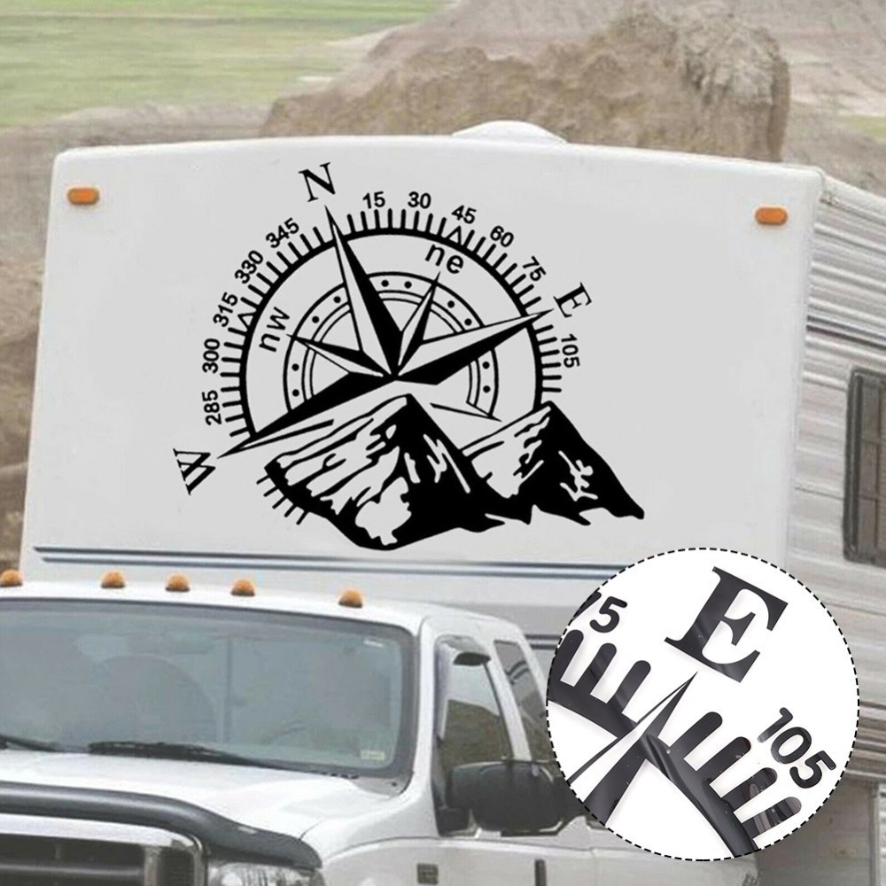 Auto Hood Body Sticker Truck Black Camper Car Caravan Motorhome RV SUV ...