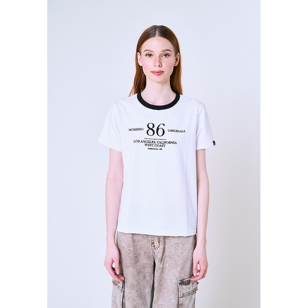 Mossimo Madison White Ringer Classic Fit Tee | Shopee Malaysia