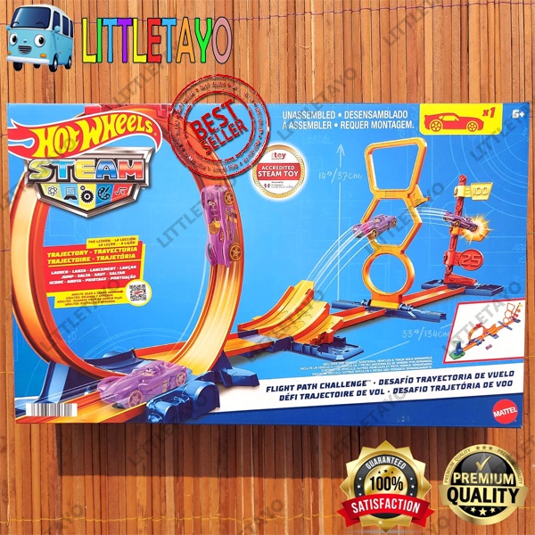 Hot Wheels Flight Path Challenge Science Of Trajectory Track Set Kids ...