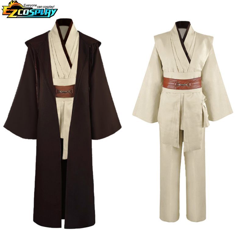 Star and War Obi Wan Kenobi Cosplay Costume Jedi Knight Robe Suit ...