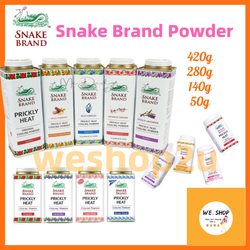 READY STOCKS!!!SNAKE BRAND PRICKLY HEAT COOLING POWDER 50G/140G/280G ...