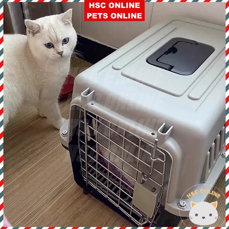 Pet Air Box Cat Carrier Bag Dog Travel Box Sangkar Kucing | Shopee Malaysia