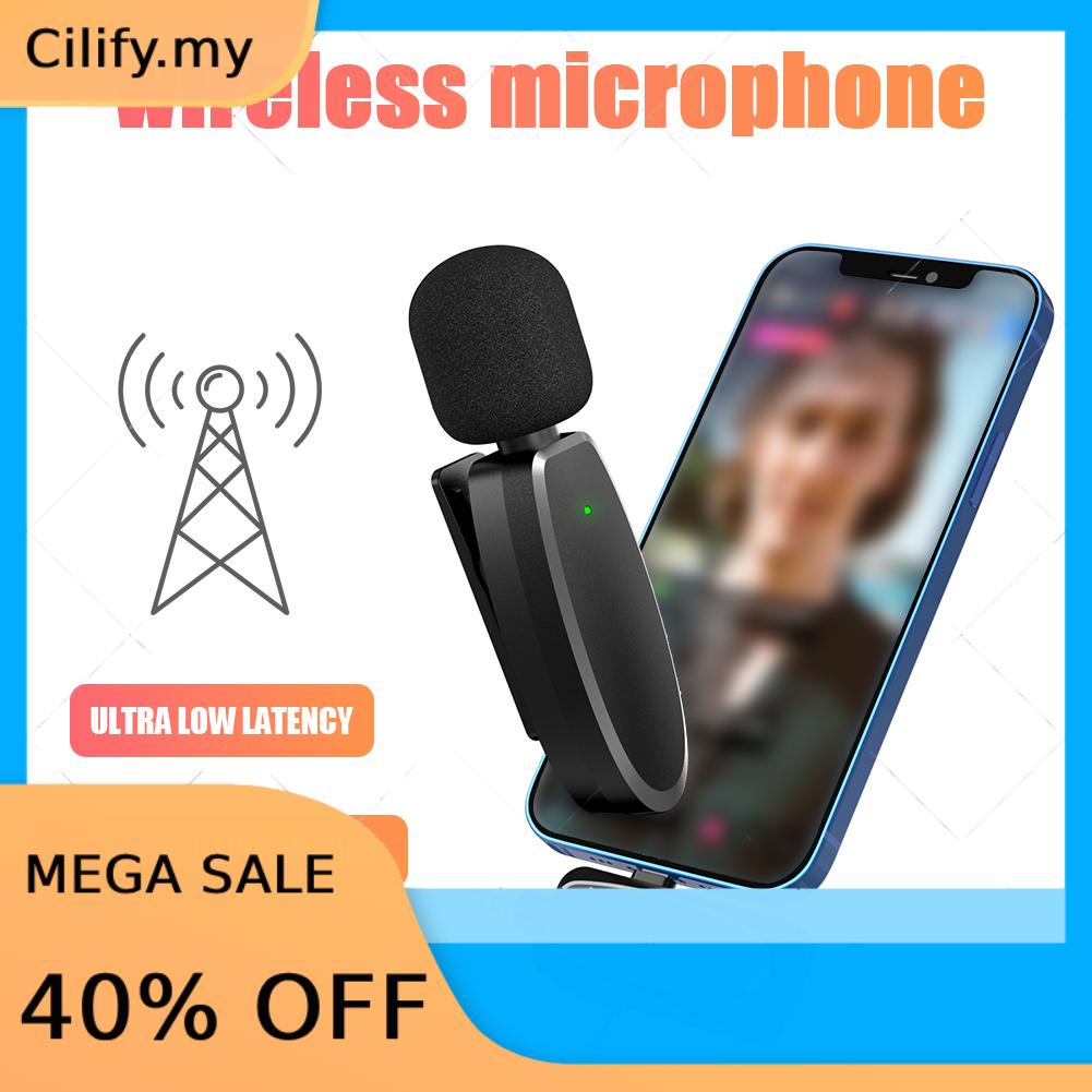 3 in 1 Wireless Lavalier Microphone Noise Reduction 2.4G Wireless Dual Microphone Plug and Play ...
