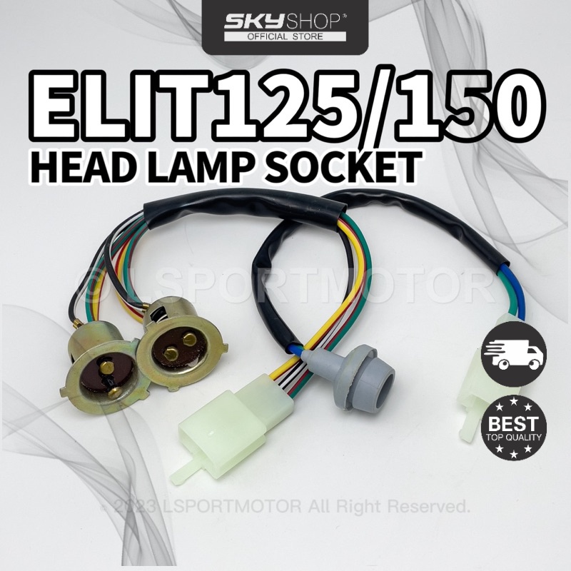 MODENAS ELIT125 / ELIT150 HEAD LAMP SOCKET FRONT DEPAN LAMPU KEPALA ...