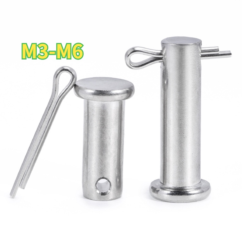 [XNY] 304 Stainless Steel Pin Shaft Shaft Pin M3 M4 M5 M6 Flat Head ...