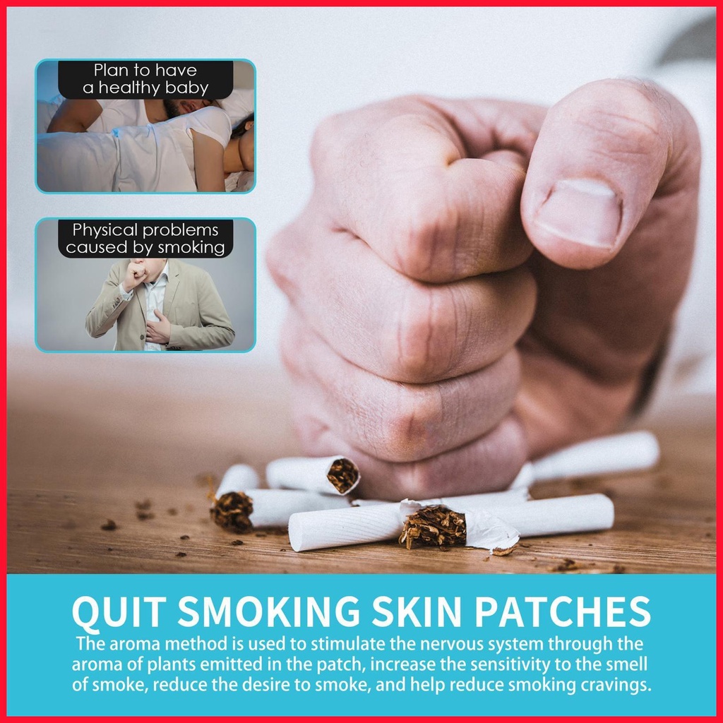Anti Plaster Stop Aid Quit Stickers 30 Counts Natural Ingredient 24 ...