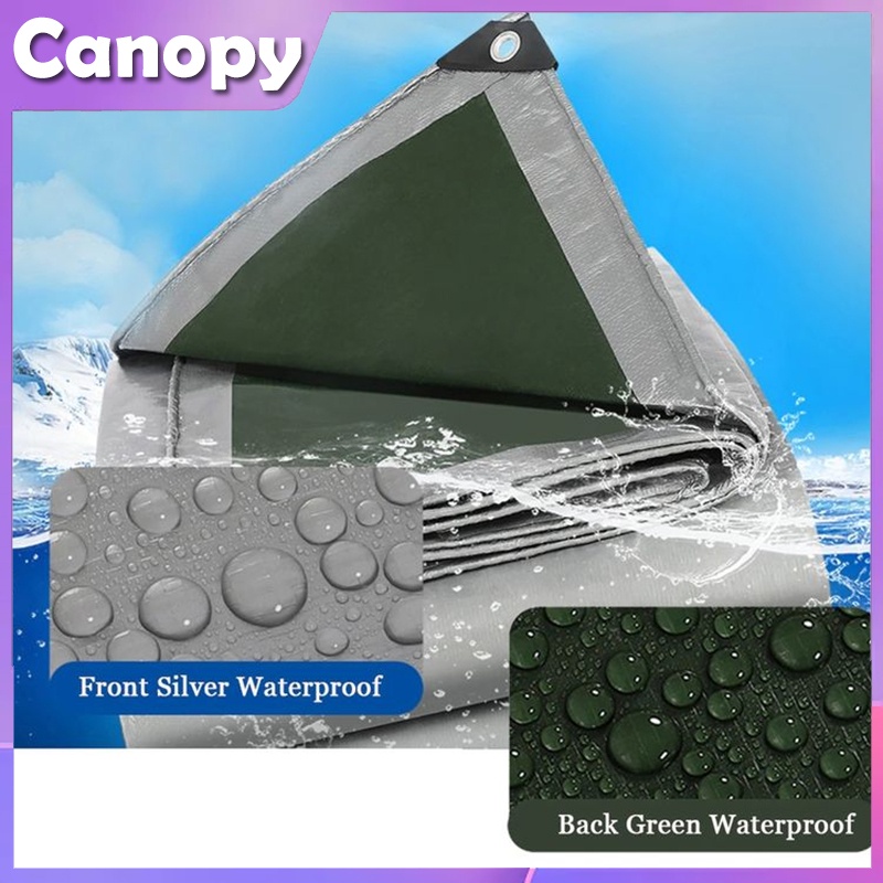 Waterproof Canvas Tarpaulin Rainproof Cloth Sunscreen Shade Sheet ...