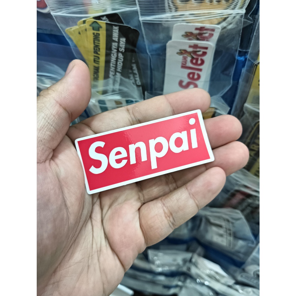 Sticker Senpai (Waterproof with laminate) | Shopee Malaysia