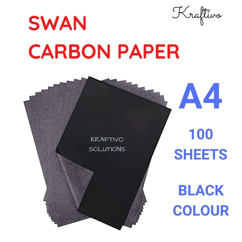 [ A4 CARBON PAPER 100'S ] A4 Carbon Paper - Blue / Black / SWAN / PELIKAN 205 / Kertas Karbon A4 ...