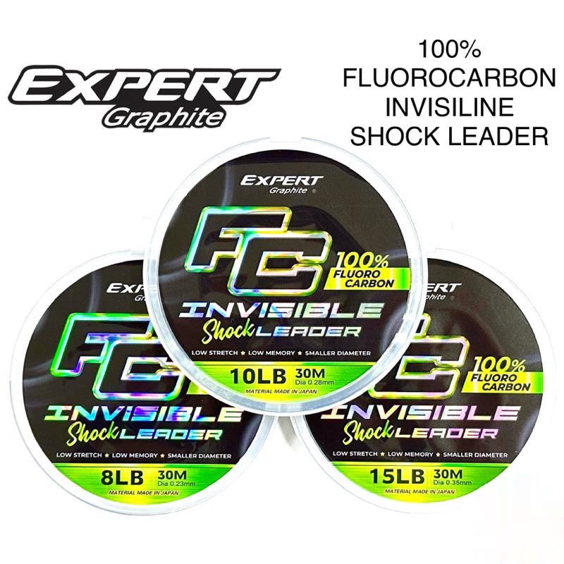 EXPERT GRAPHITE 100% Fluorocarbon Leader Line 30M FC FluoroCarbon ...